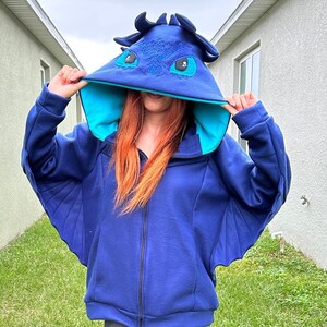 NEW COLORS Toothless Hoodie Adults Black Dragon Hoodie With Hat Costume ...