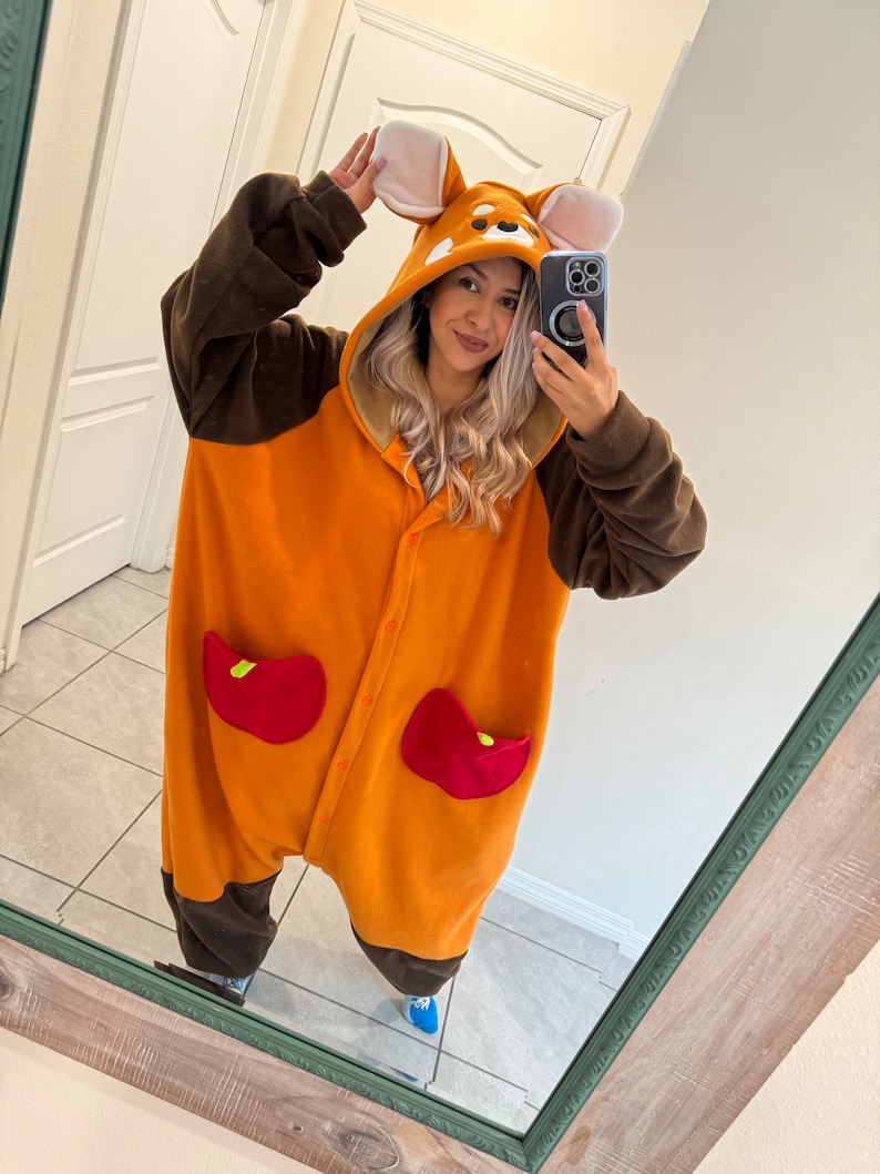 Red Panda Kigurumi Pajamas – Animal Panda Ultra-soft Fleece for ...