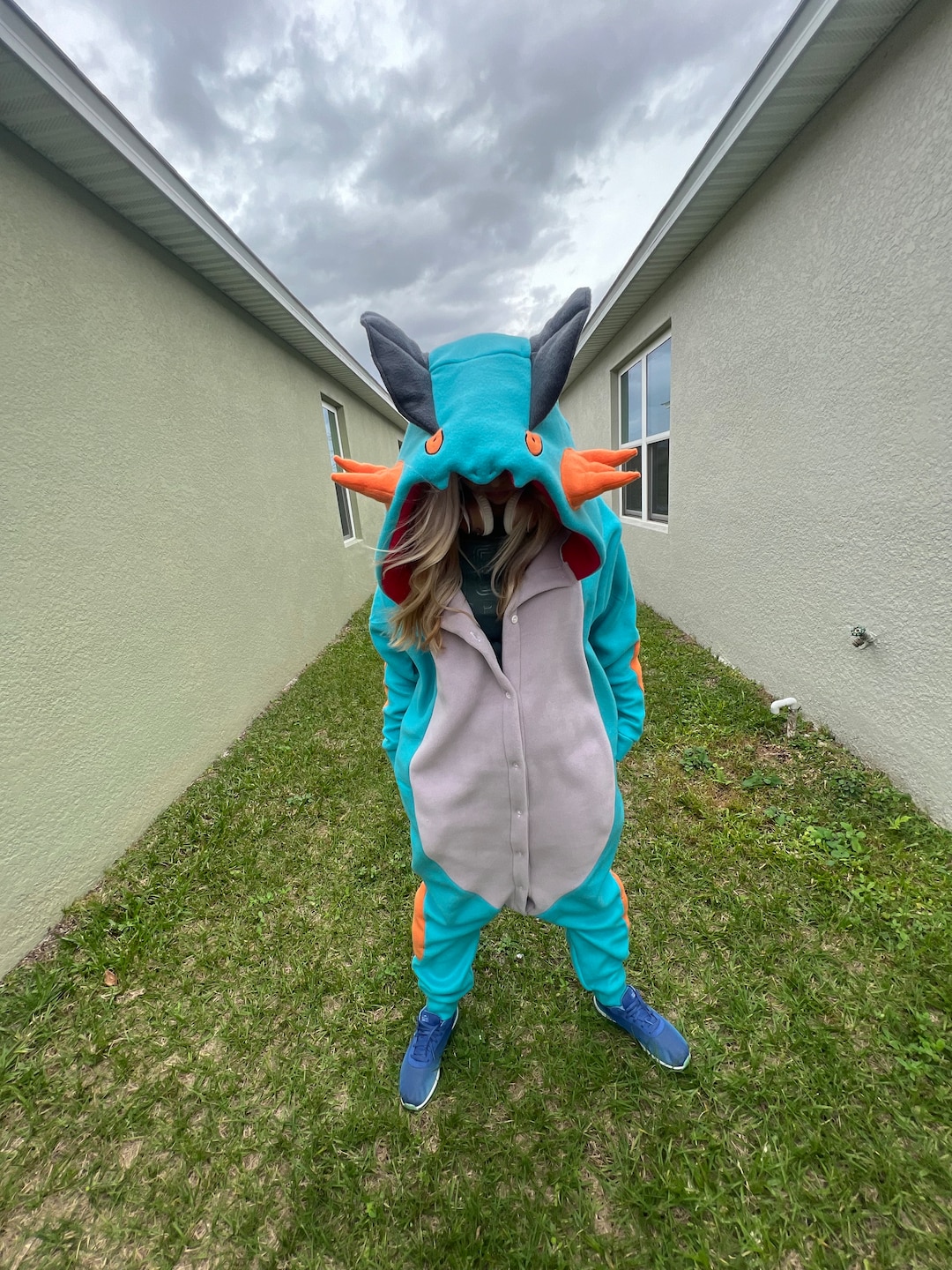Blue Mud Creature Kigurumi – Ultra-soft Fleece Loungewear, Cosplay ...