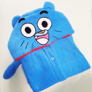 Blue Cat Kigurumi Pajamas, Ultra-soft Fleece for Loungewear, Gumball ...