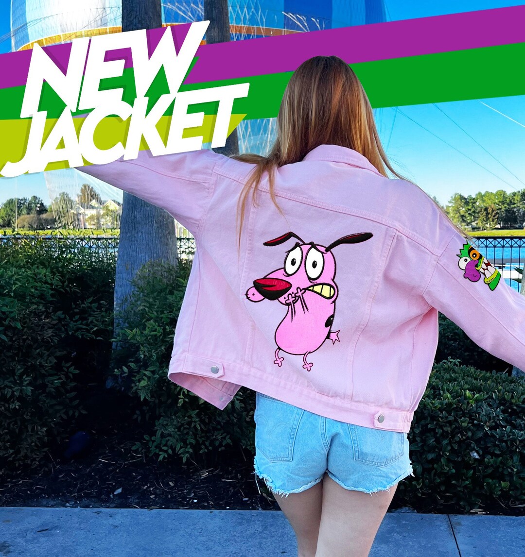 Courage/ the Cowardly Dog Denim Jacket /denim Jackets Craftsmanship ...