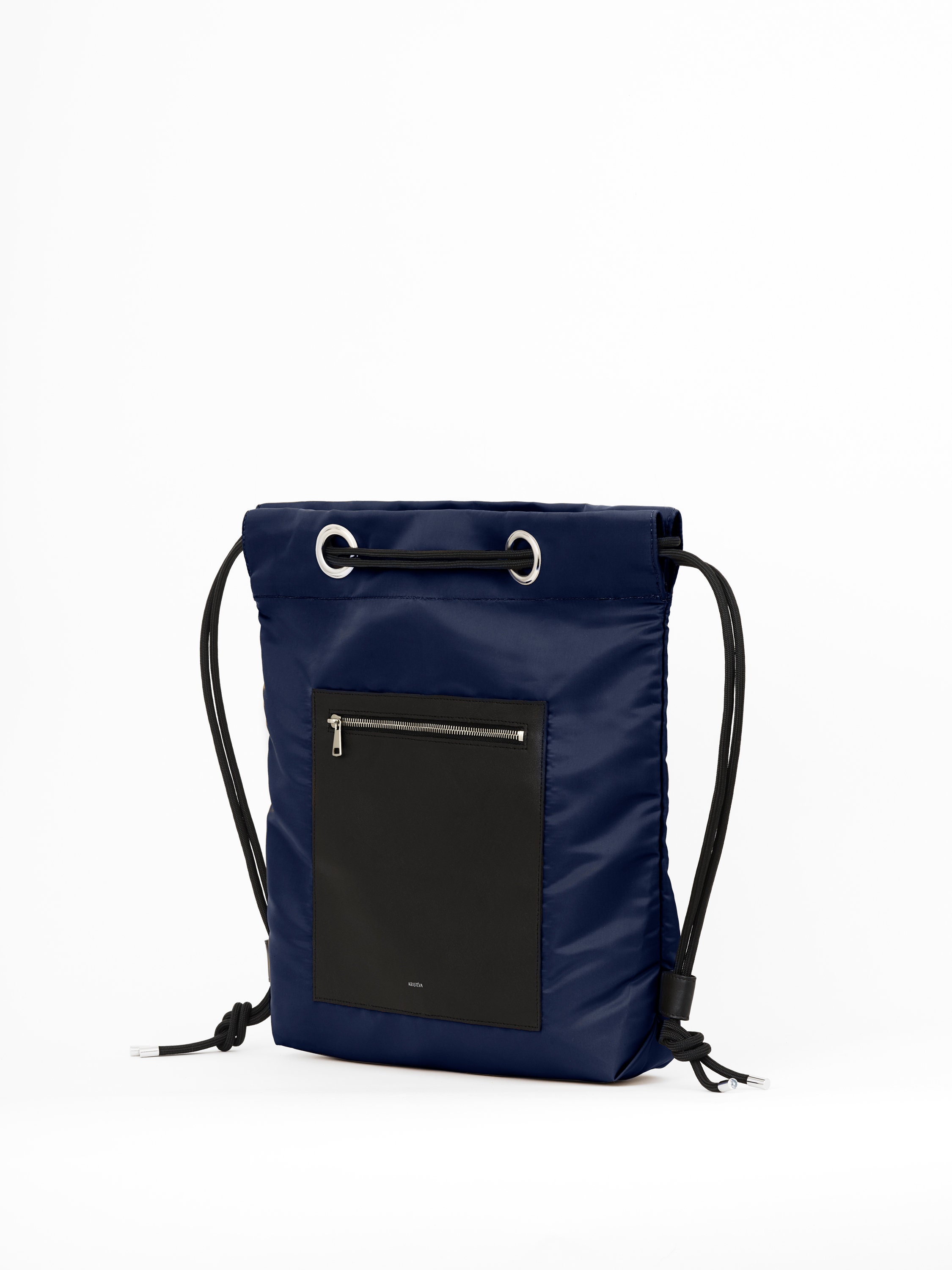 Navy Blue Drawstring Bag, Convertible Backpack Purse, Hipster Backpack ...