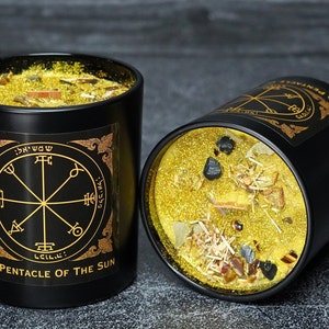EVIL EYE PROTECTION King Solomon 2nd Pentacle of the Sun Ritual Candle ...