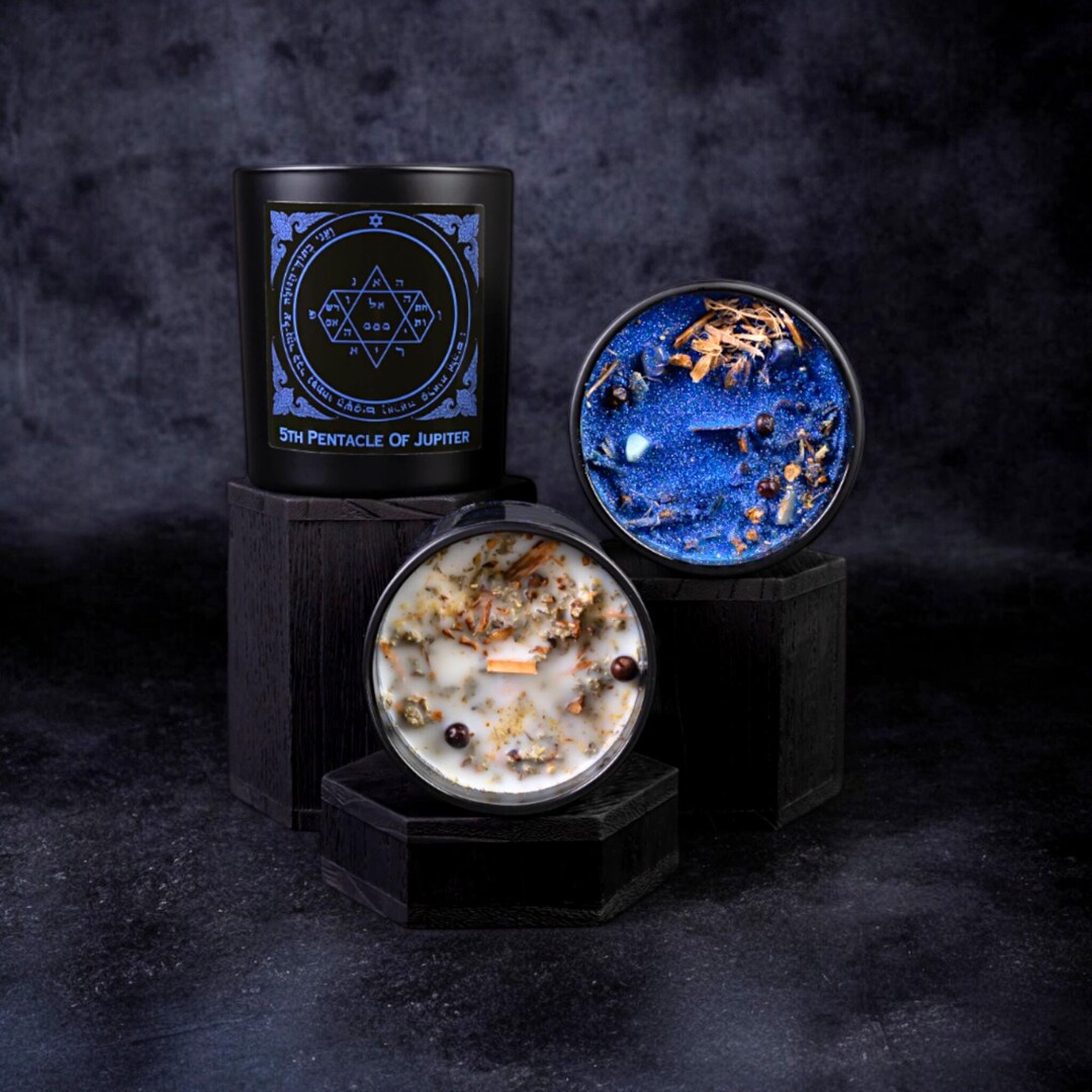 PSYCHIC POWERS King Solomon 5th Pentacle of Jupiter Ritual Candle Kit ...