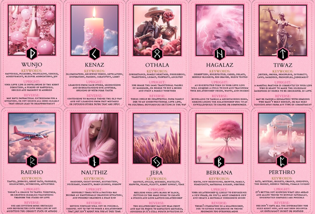 LOVE Runes Oracle Deck (24 Cards) - Etsy