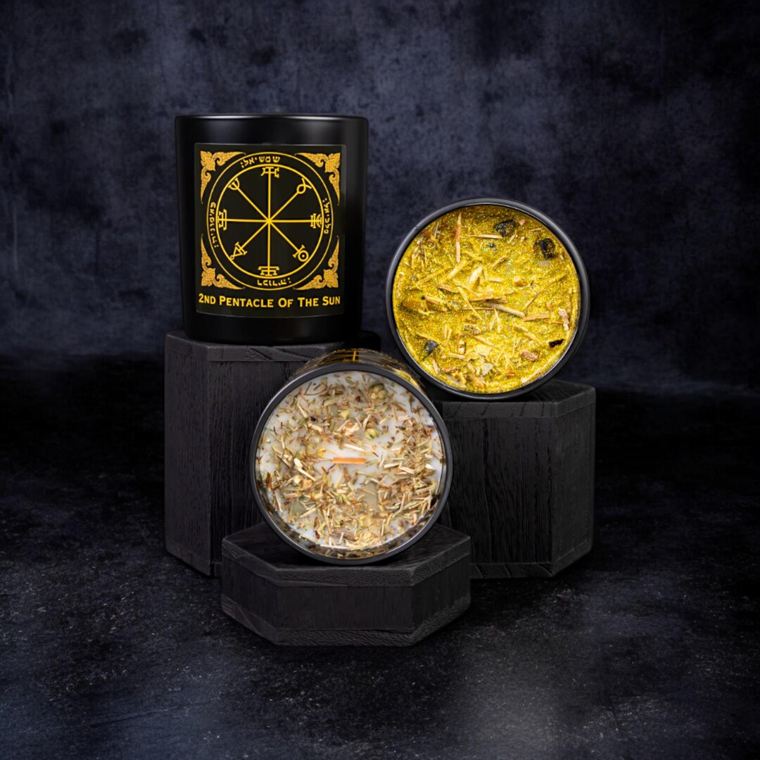 EVIL EYE PROTECTION King Solomon 2nd Pentacle of the Sun Ritual Candle ...