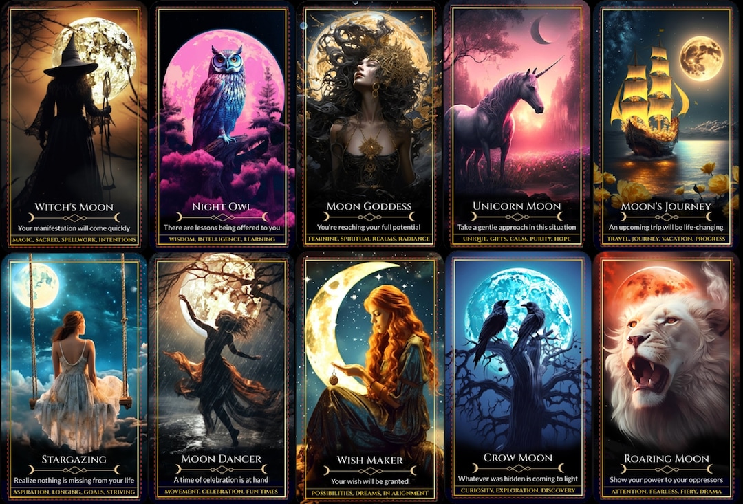 MOON Dreaming Oracle Deck (42 Cards) - Etsy