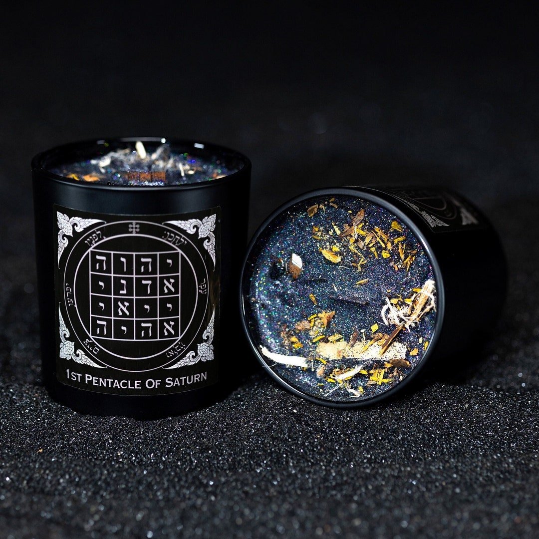 DEFEAT OPPONENTS King Solomon 1st Pentacle of Saturn Ritual Candle Kit ...