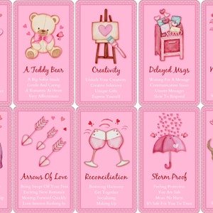 SWEET Romance (100 Cards) Pink Oracle Deck , Pink Tarot - Etsy