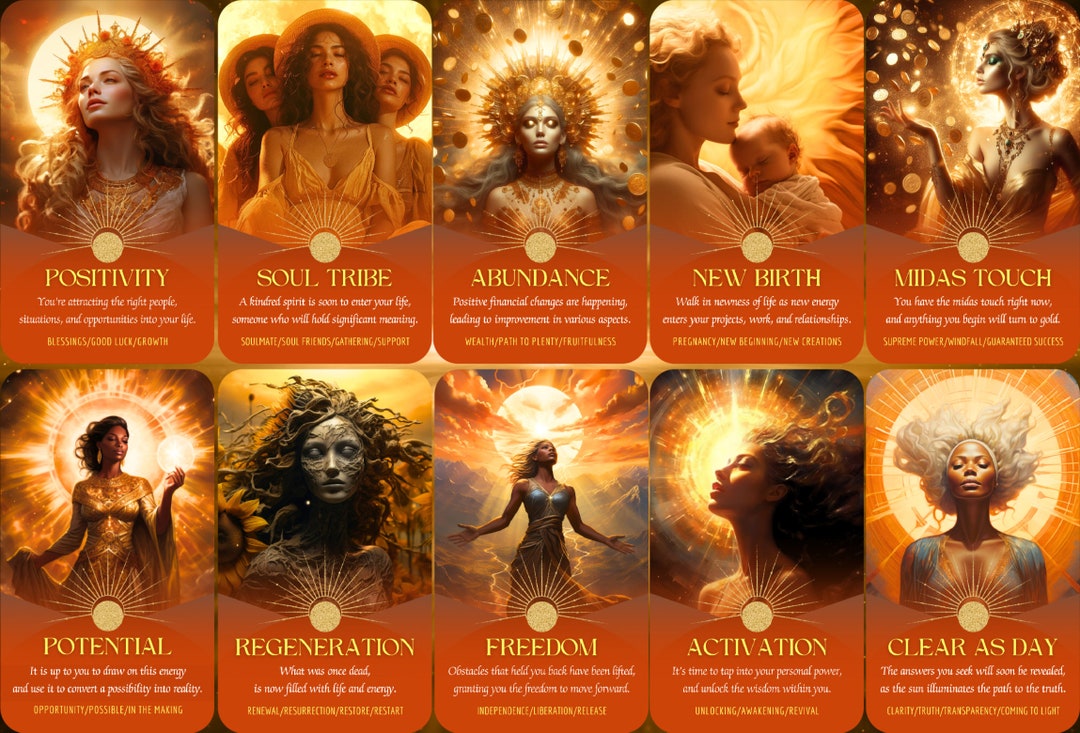 SACRED SUN Wisdom Oracle Deck, for Love and Career Readings - Etsy
