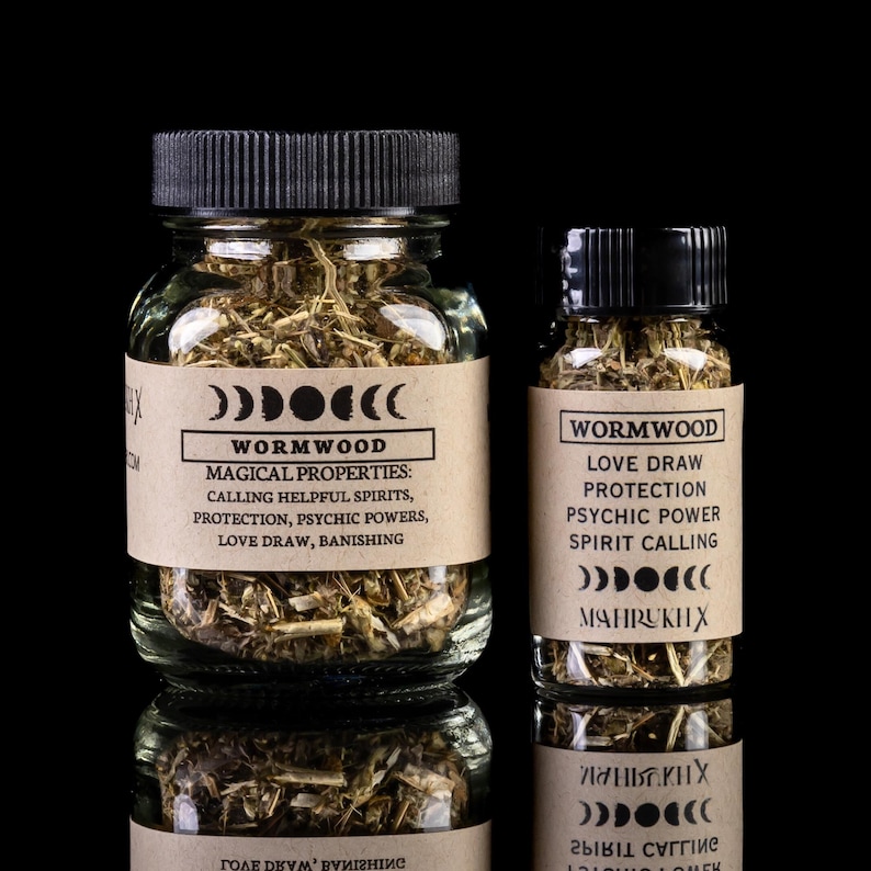 WORMWOOD - Witchcraft Spell Herb Jar for Spellwork - Apothecary Curio ...