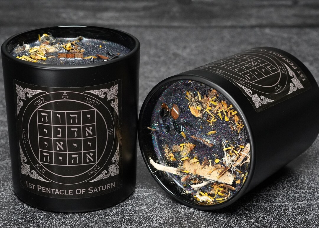 DEFEAT OPPONENTS King Solomon 1st Pentacle of Saturn Ritual Candle Kit ...