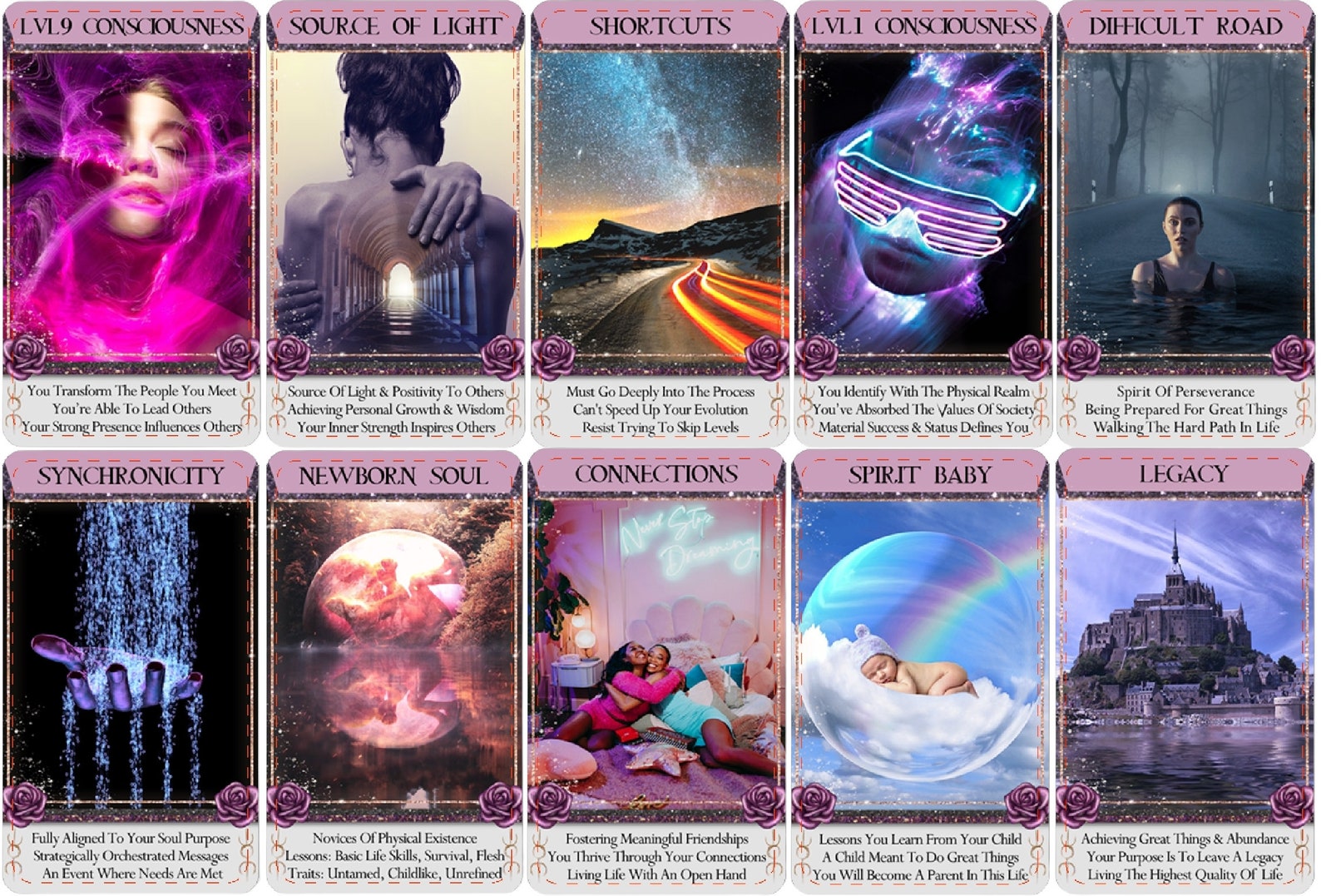 EVOLUTION of the Soul Oracle Deck 100 Cards - Etsy