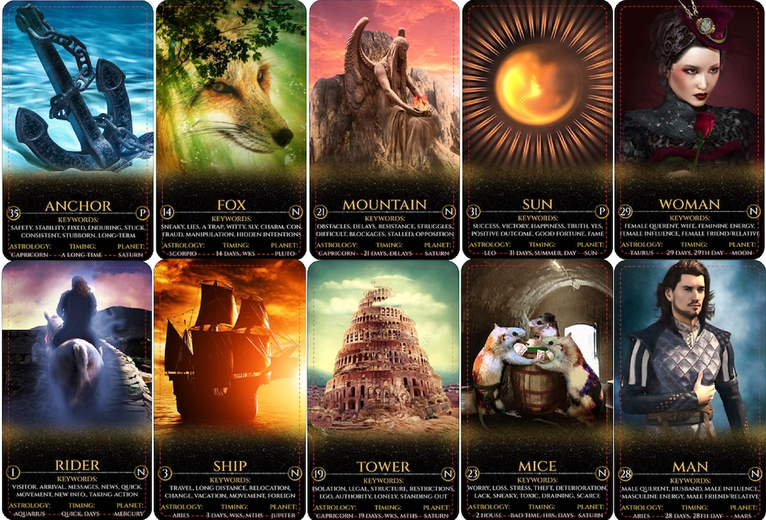 Lenormand Answers Expanded Edition (45 Cards) Tarot Size - Etsy