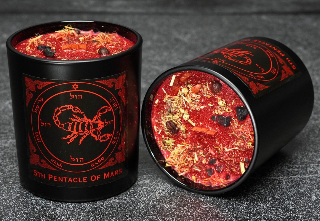 SPIRITUAL PROTECTION King Solomon 5th Pentacle of Mars Ritual Candle ...