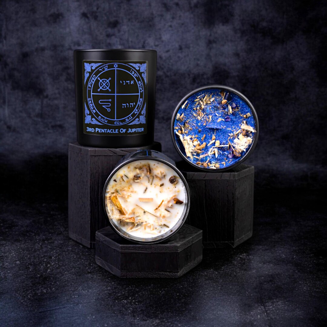 PROTECTIVE SHIELD King Solomon 3rd Pentacle of Jupiter Ritual Candle ...