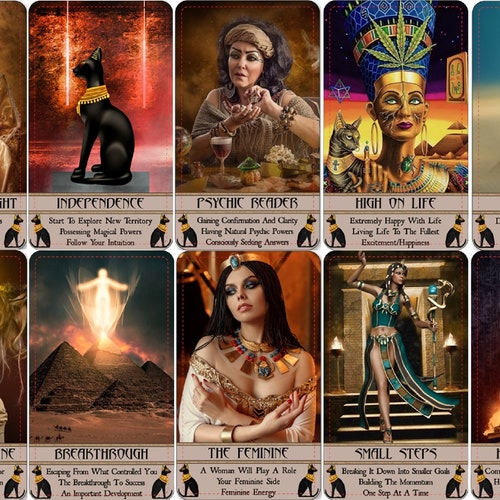 Egyptian God Oracle Deck. Eye of Horus Oracle Cards - Etsy