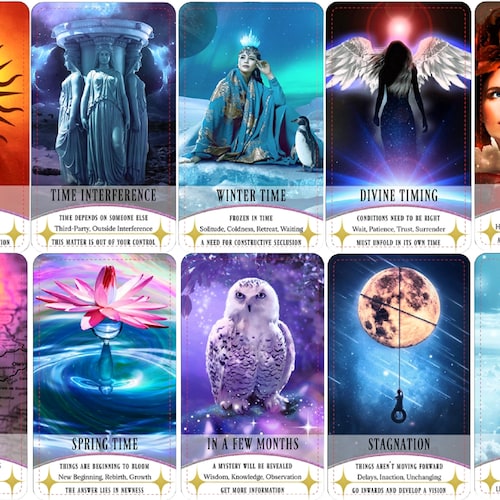 Cosmic Timing Oracle Deck. Time Predictions Oracle Cards - Etsy