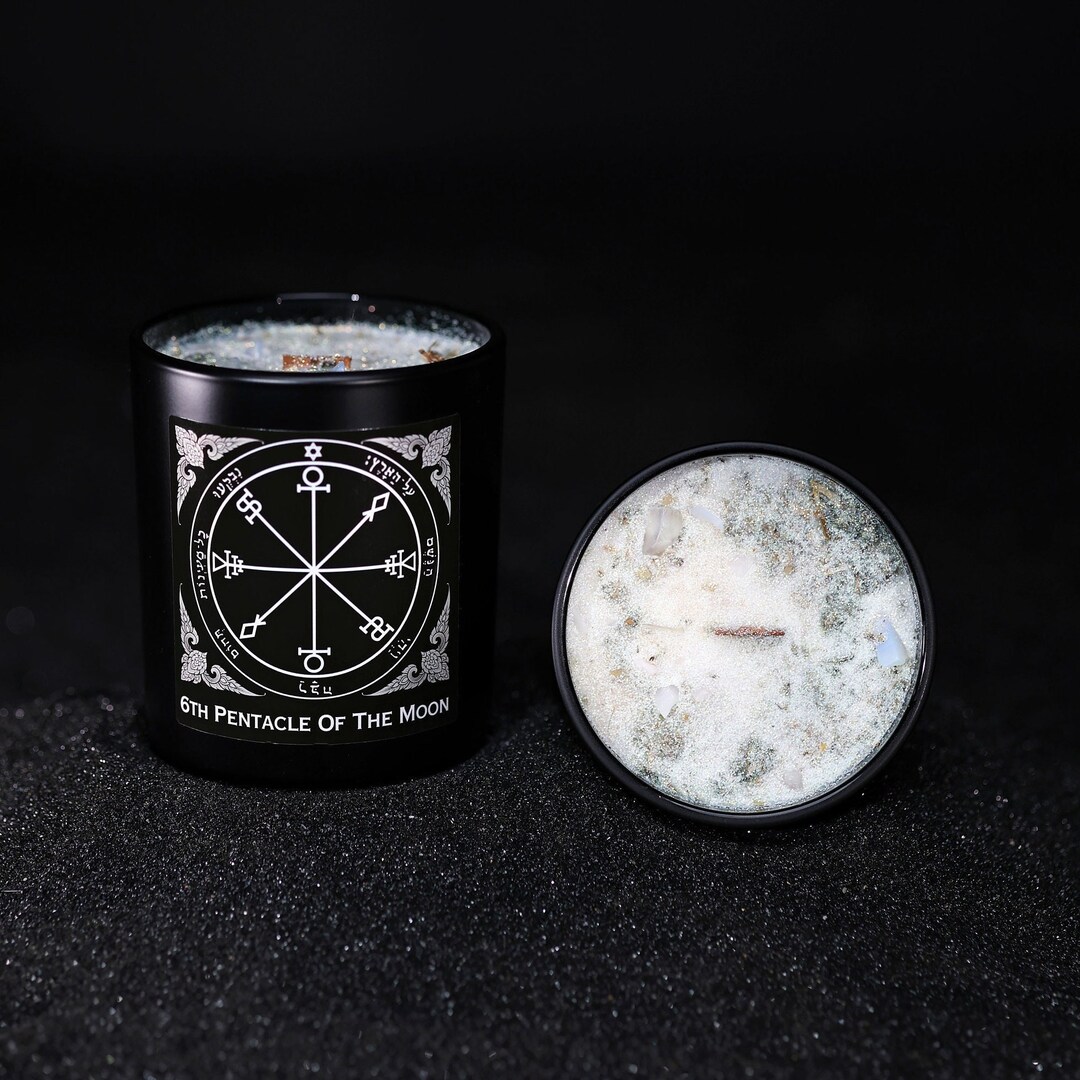 POVERTY PROTECTION King Solomon 6th Pentacle of the Moon Ritual Candle ...