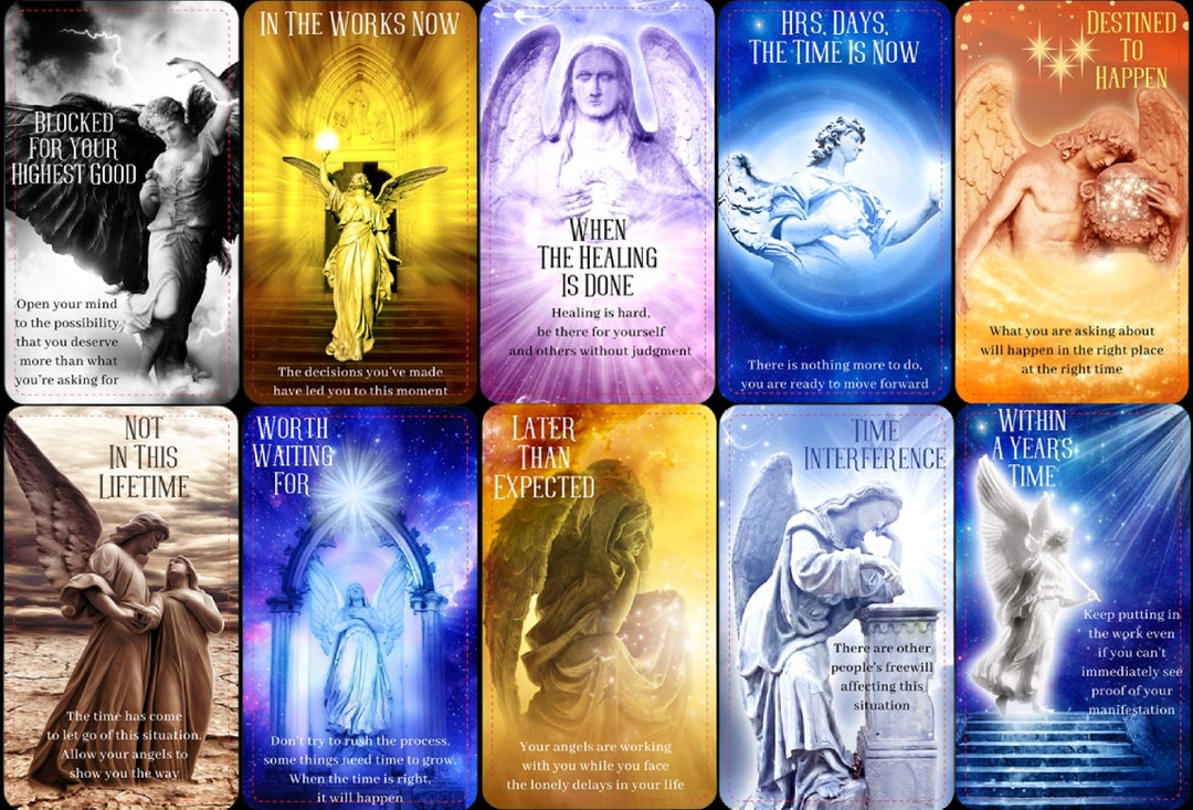 ANGEL TIMING ANSWERS (45 Cards) Divine Timing Tarot Size - Etsy