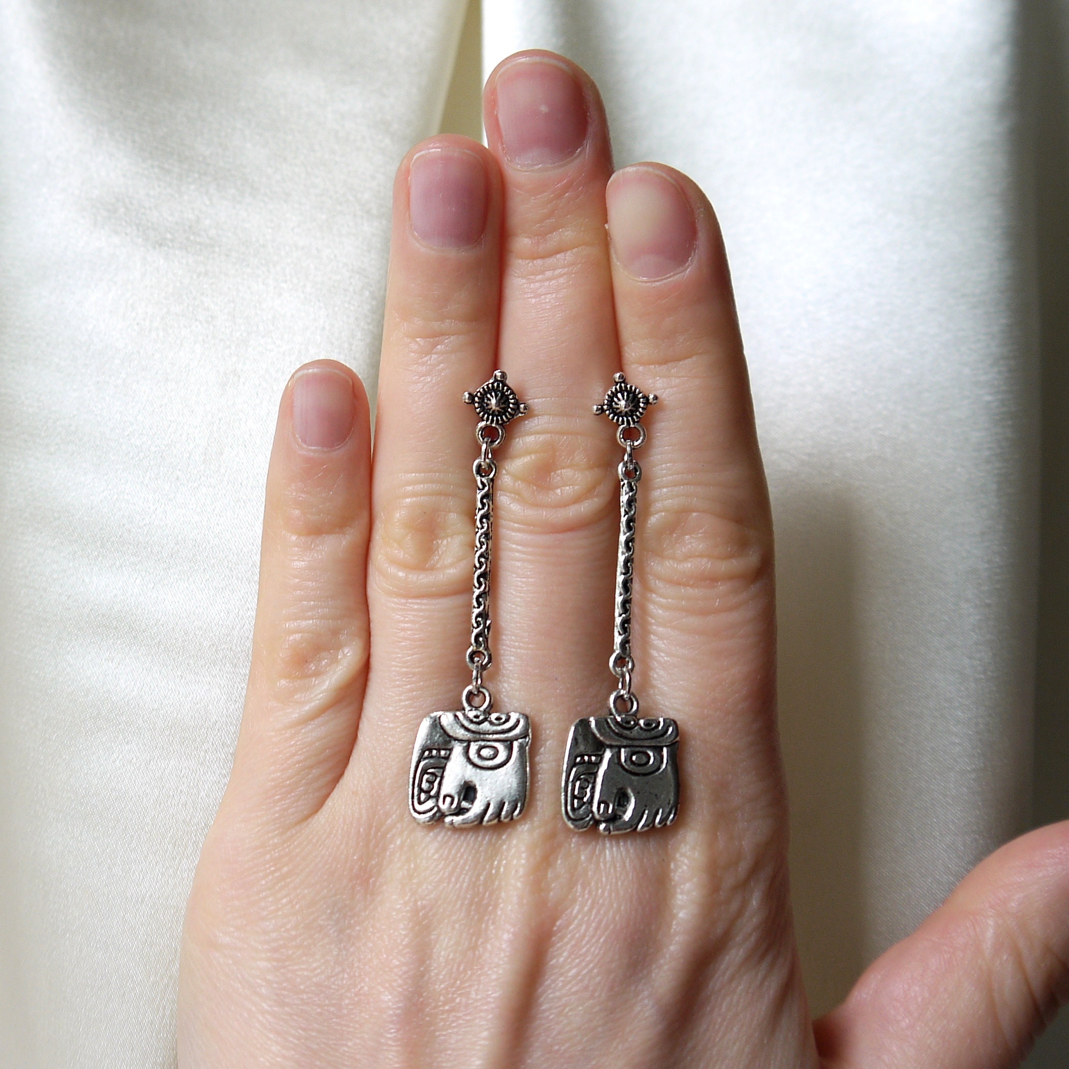 Mayan Jewelry Mayan Earrings Ethnic Earrings For Women Bar Etsy