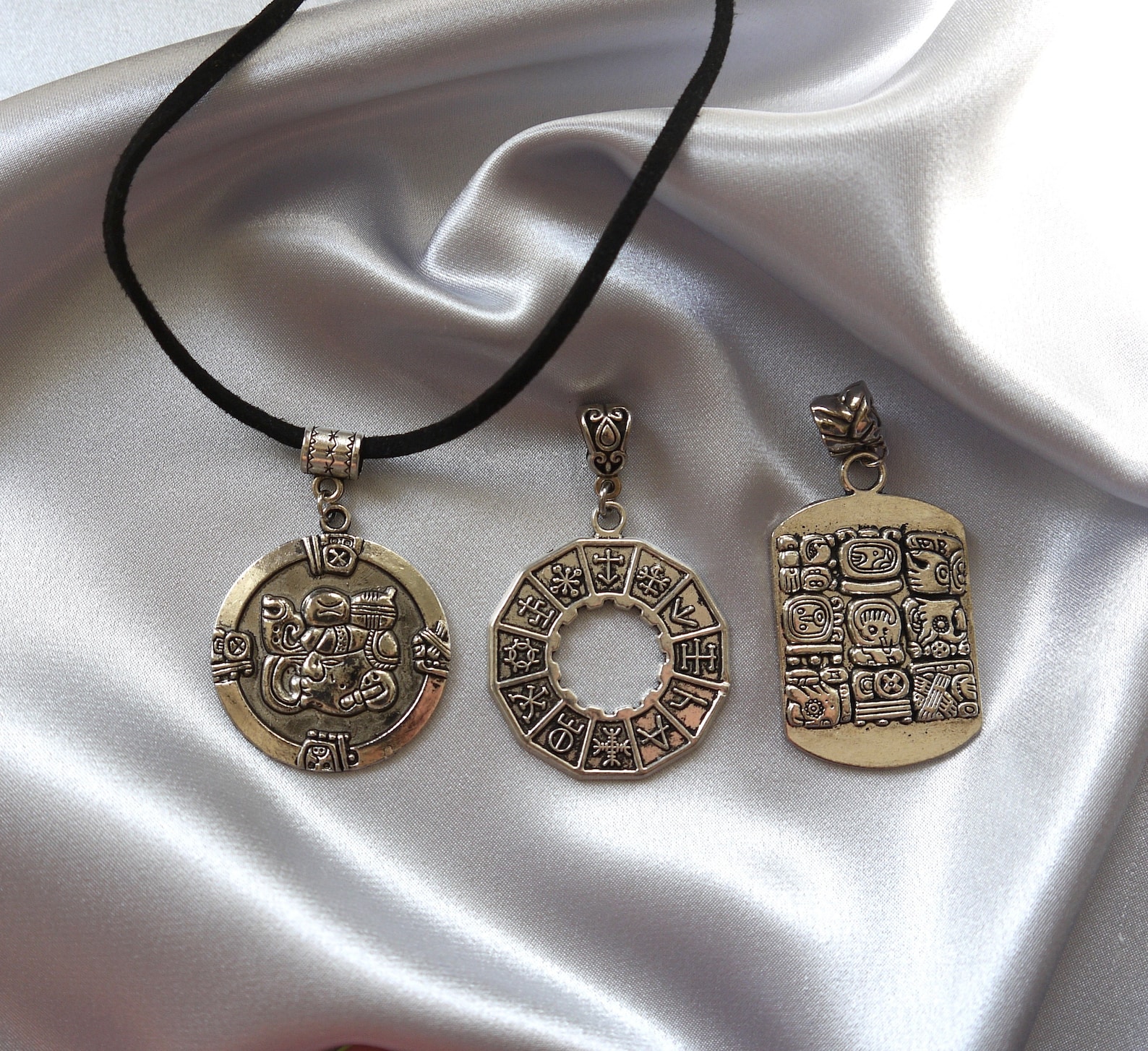 Mayan Jewelry For Men And Women Mayan Calendar Pendant Etsy