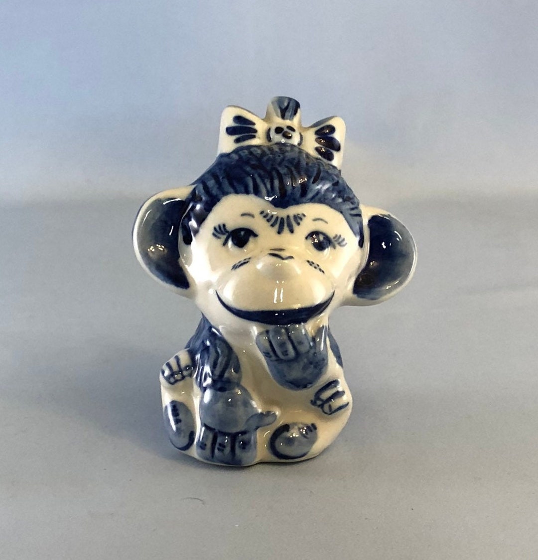 Old Monkey Statuette From Vintage Collection Jungle Animals - Etsy