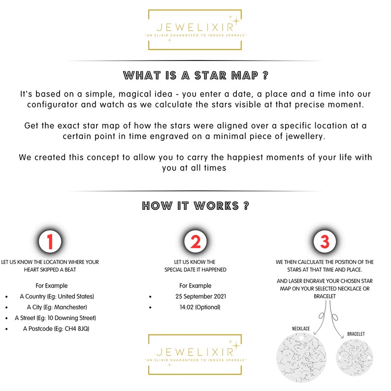 Custom Star Map by Date Engraved Bracelet, 1st Anniversary Gift for ...