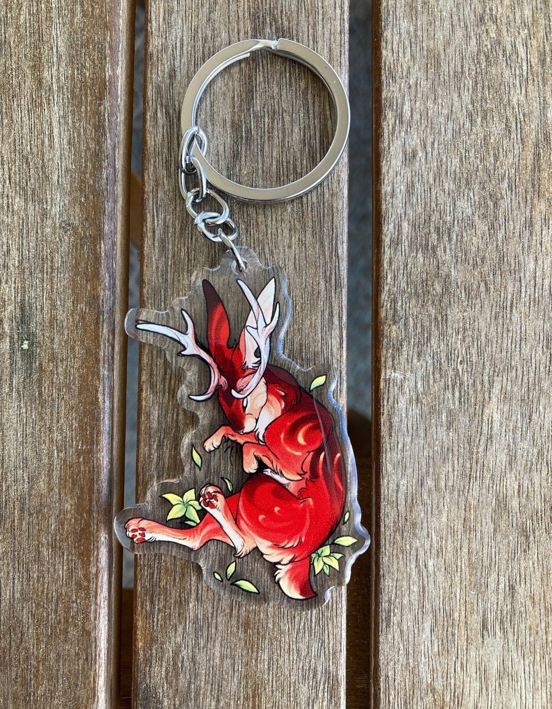 Jackalope Double-sided Keychain - Etsy