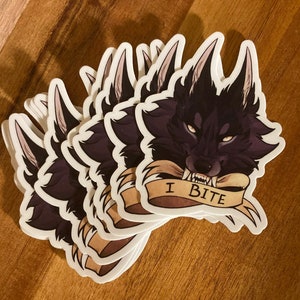 I Bite Sticker - Etsy