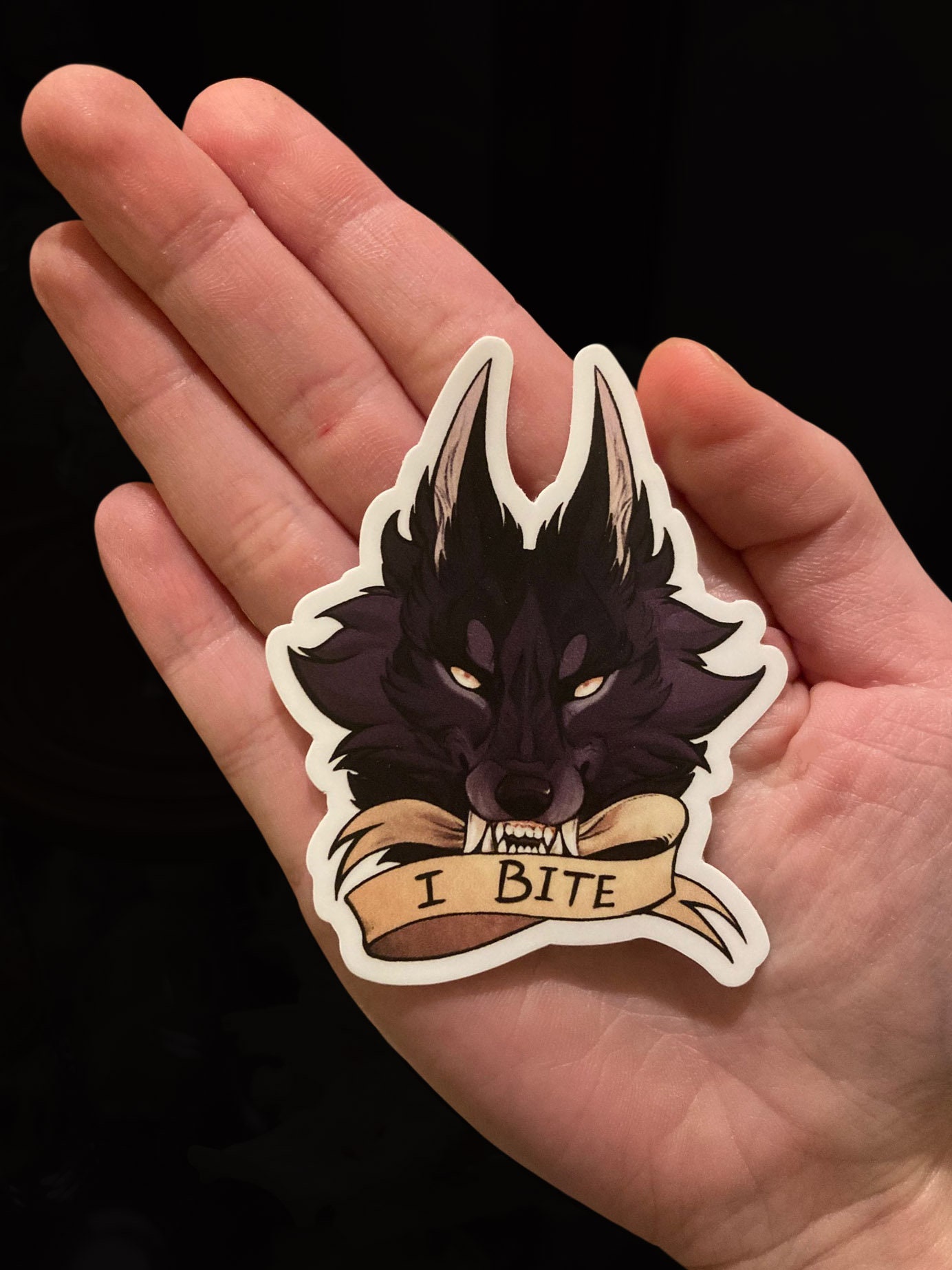 I Bite Sticker - Etsy