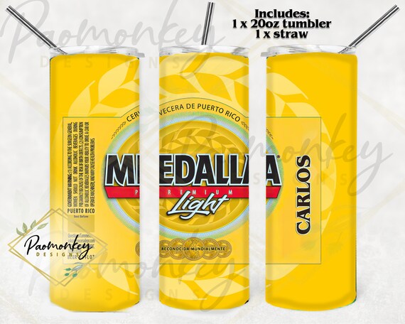 Medalla Can Themed Puerto Rico Custom 20oz Tumbler - Etsy