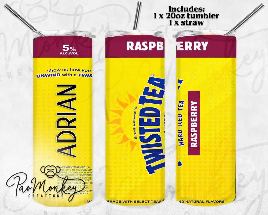 Twisted Tea Can Raspberry Flavor | Custom 20oz Tumbler | Sublimation ...