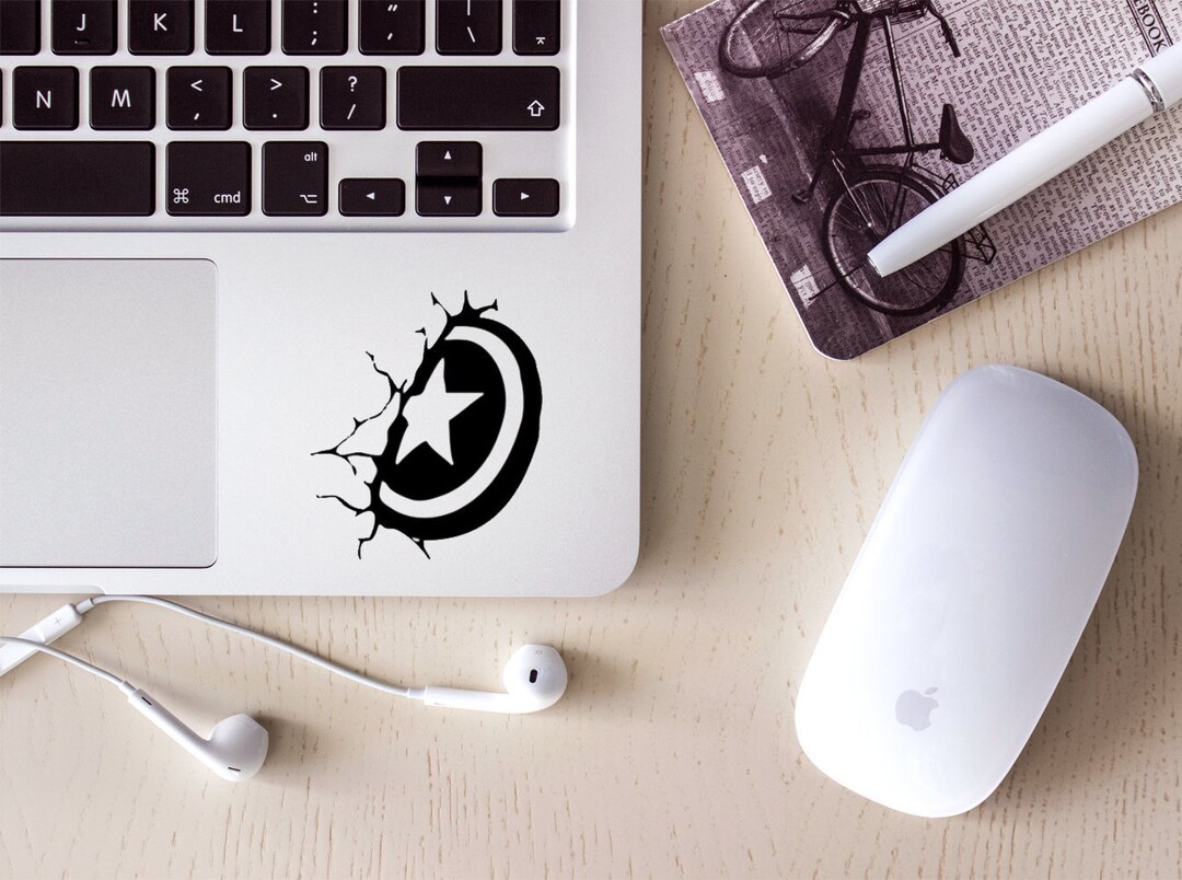 Captain America Shield Avenger Decal, Vinyl Sticker for Car, Laptop ...