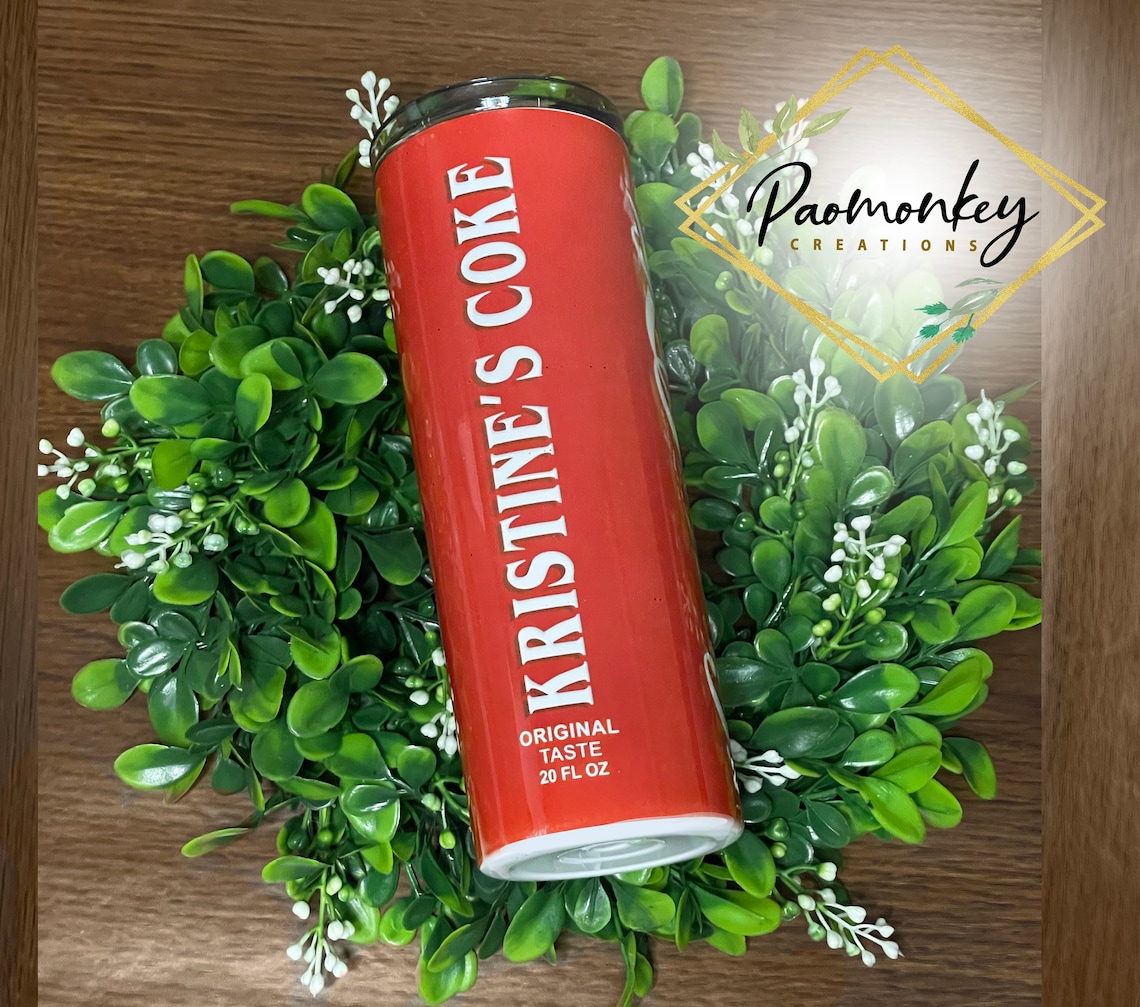 Coca Cola Can Themed Coke Custom 20oz Tumbler - Etsy