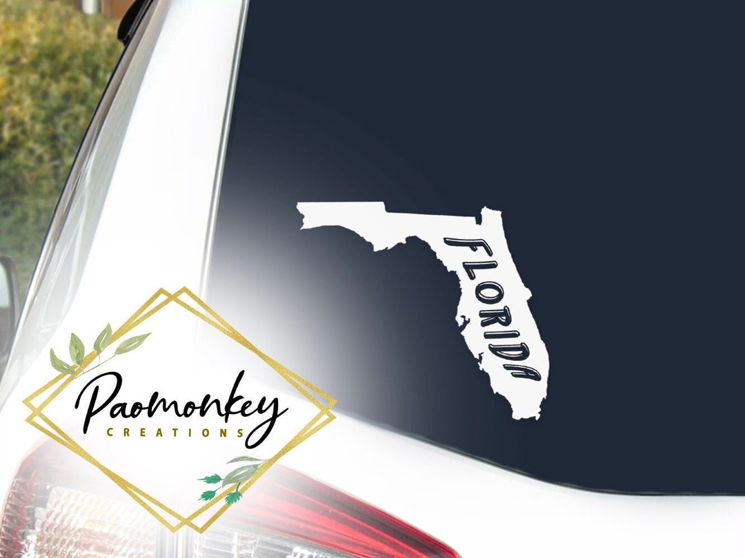 Florida FL Decal, Vinyl Sticker for Car, Laptop, and Windows ...