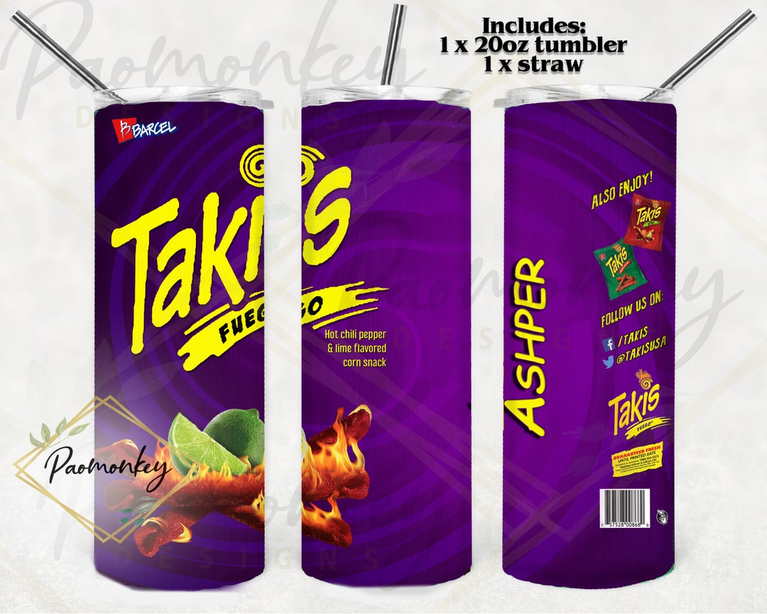 Takis Bag Theme | Fuego Flavored| Custom 20oz Tumbler With a Straw ...