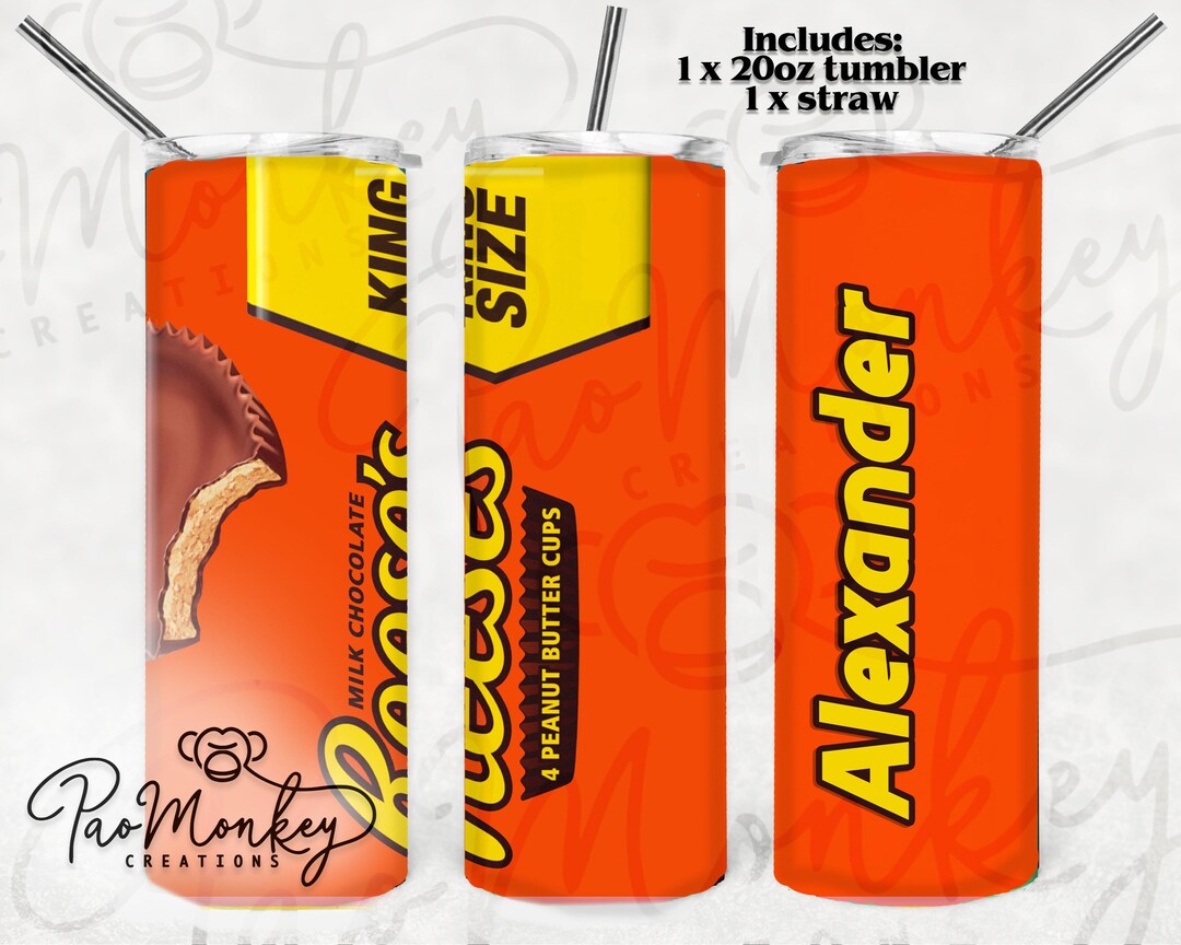 Reese's Cup Themed | Custom 20oz Tumbler | Sublimation | Perfect Gift ...
