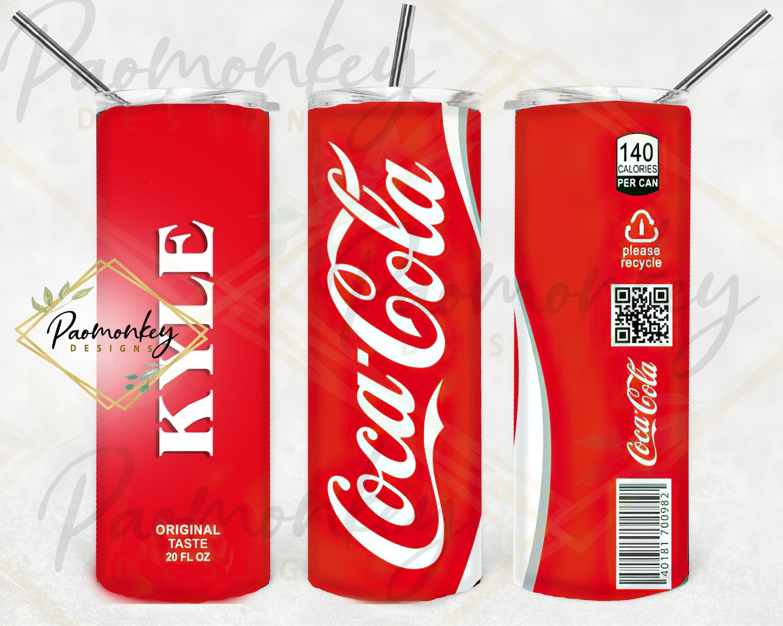 Coca Cola Can Themed Coke Custom 20oz Tumbler Sublimation Perfect Gift ...
