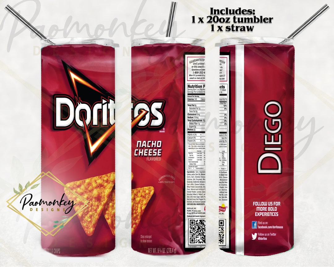 Dorito Bag Theme | Nacho Cheese Flavored| Custom 20oz Tumbler With a ...