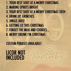 Boozy Funny Wooden Christmas Ornament | Mini Liquor Ornament for ...