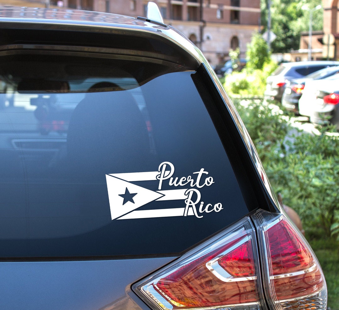 Puerto Rico Flag Decal: Vinyl Sticker for Car, Laptop, Window - Etsy