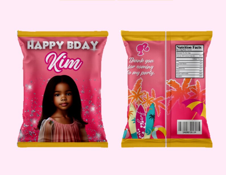 Summer Barbie Favors Chip Bags - Etsy