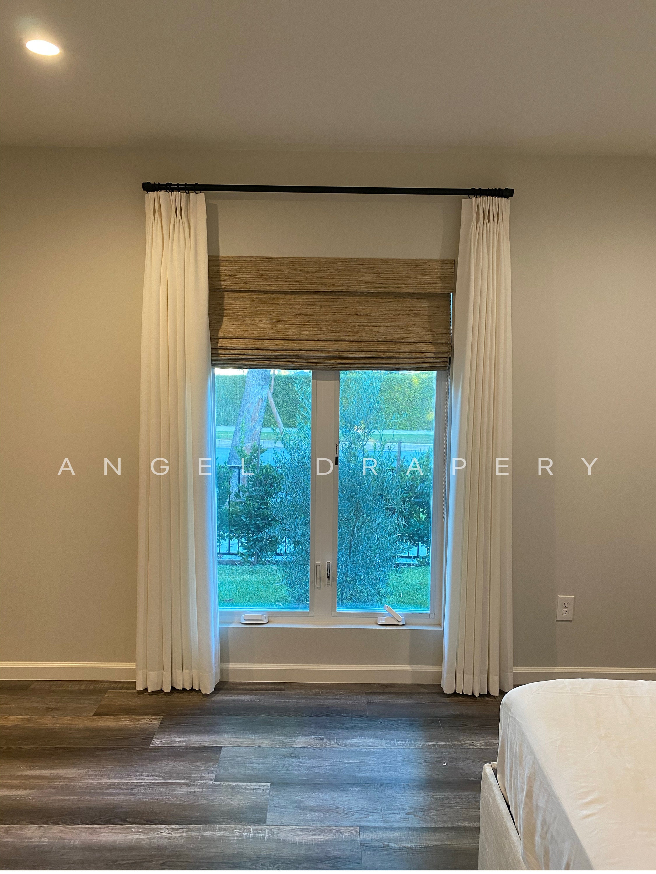 Designer Pure White Pinch Pleated Drapery.custom Made Fabric Window ...