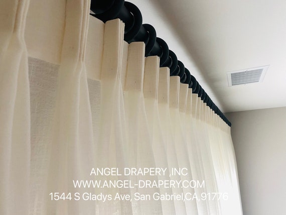 Linen Look Sheer Handcrafted Drapery Sheer Pinch Pleated Sheer - Etsy