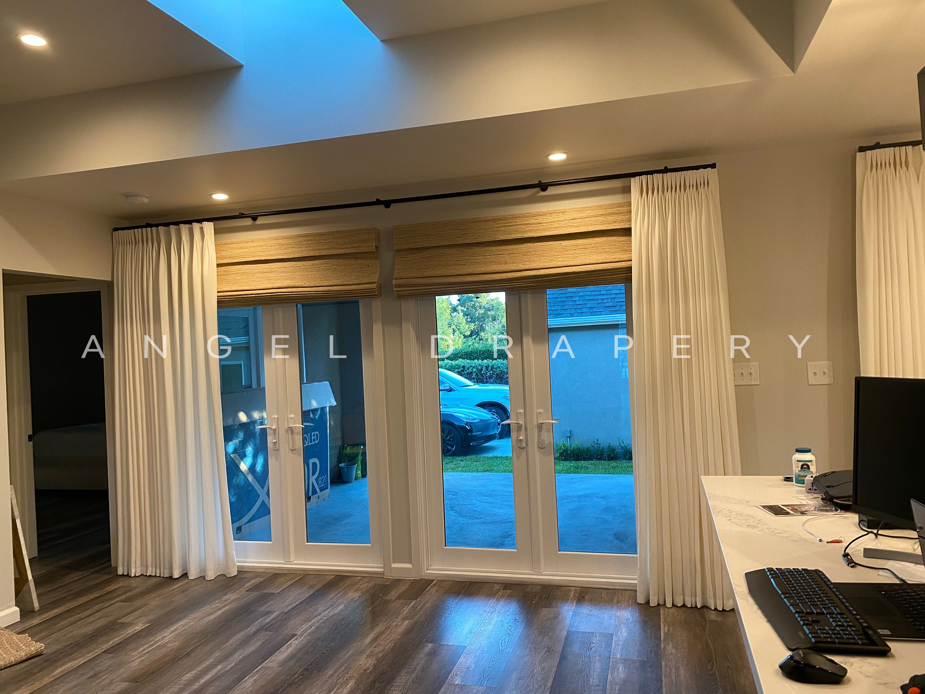 Designer Pure White Pinch Pleated Drapery.custom Made Fabric Window ...