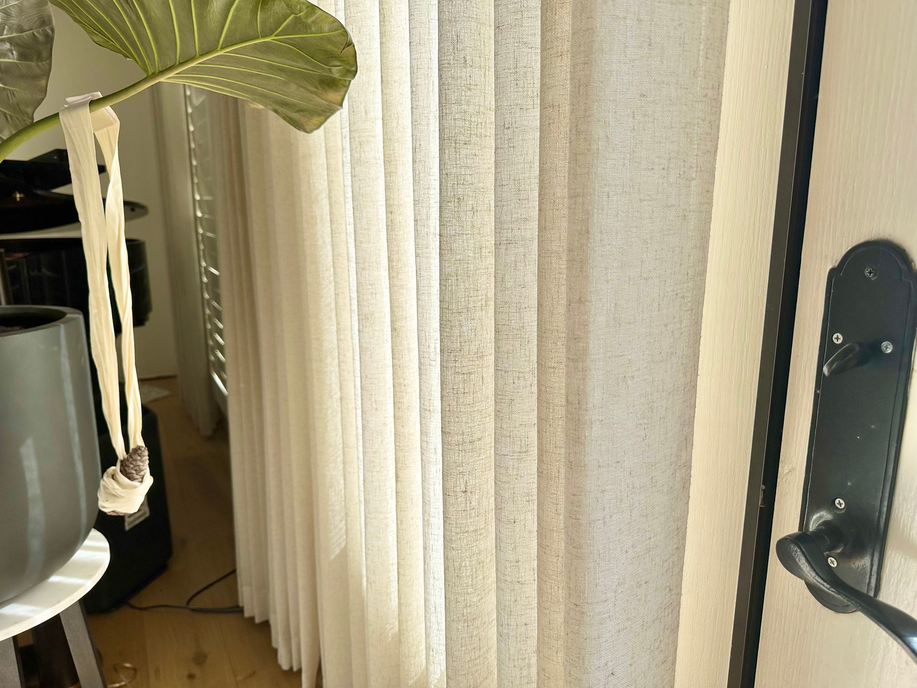 Lamar Natural Linen Look Sheer Handcrafted Drapery Sheer Pinch Pleated ...