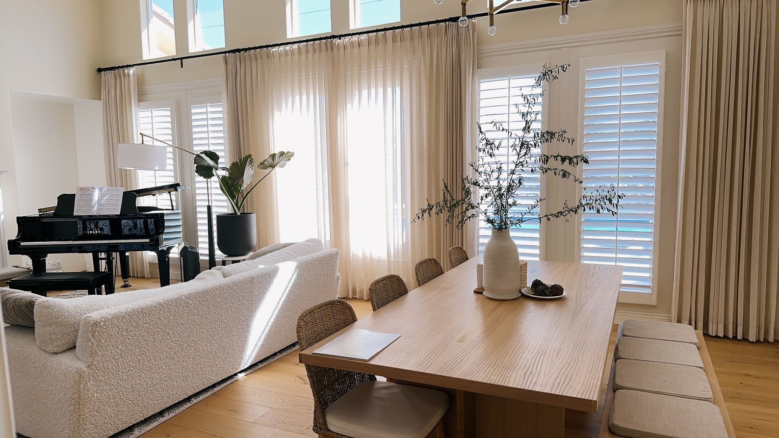 Lamar Natural Linen Look Sheer Handcrafted Drapery Sheer Pinch Pleated ...