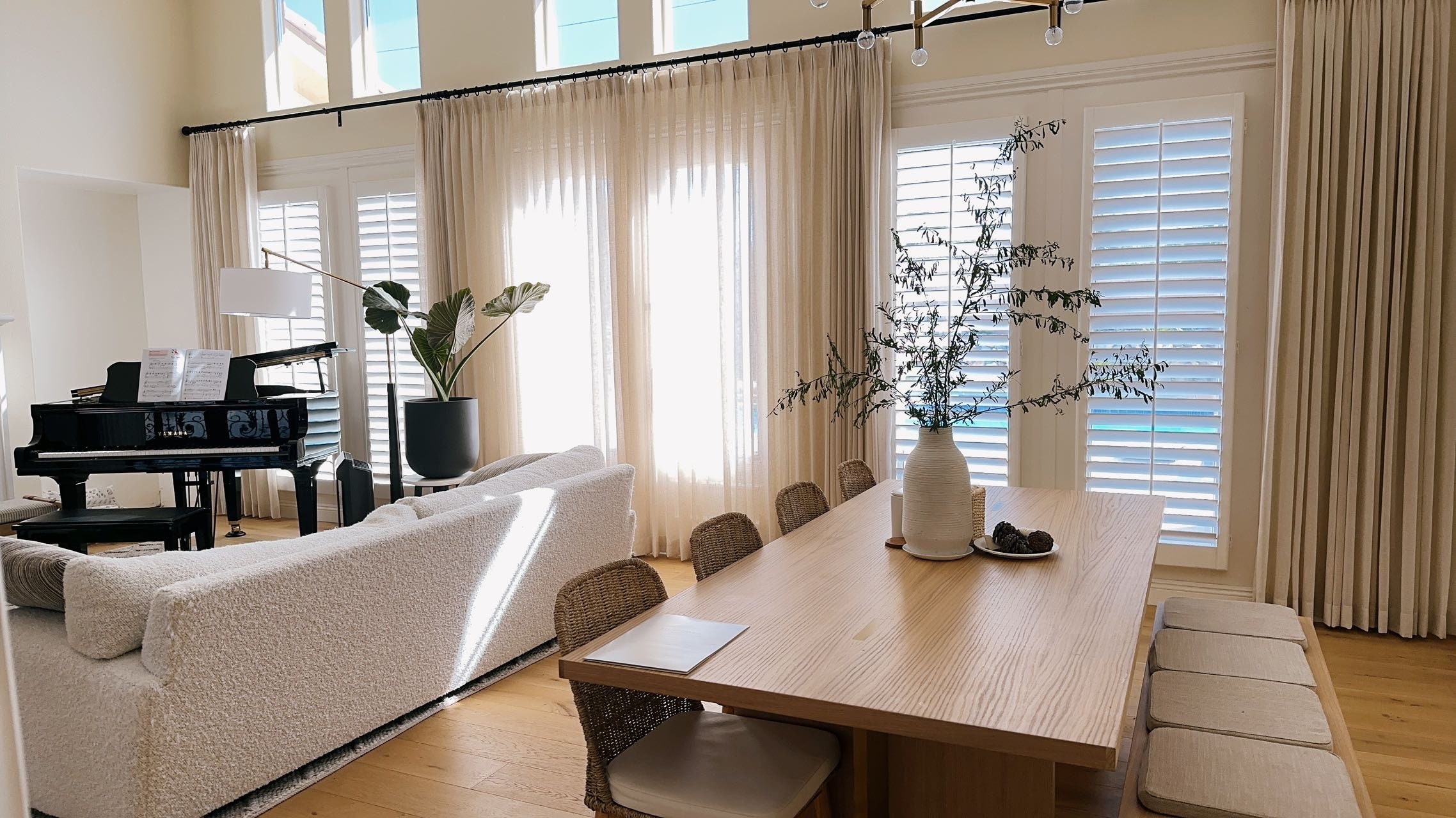 Lamar Natural Linen Look Sheer Handcrafted Drapery Sheer Pinch Pleated ...