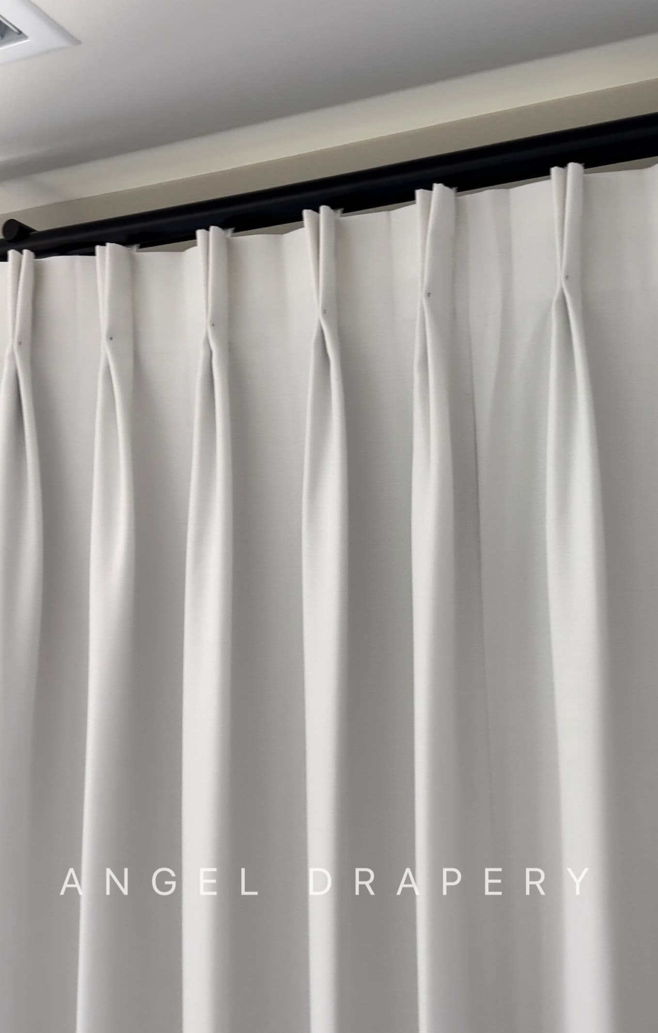 Designer Pure White Pinch Pleated Drapery.custom Made Fabric Window ...